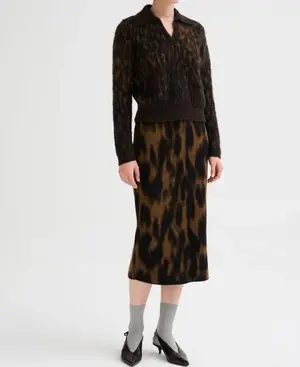 ROBERTO COLLINA Animal-print Alpaca Sweater - No
