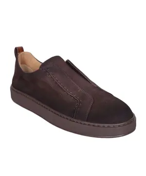 Santoni Round-toe Sneakers - Brown