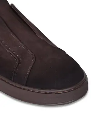 Santoni Round-toe Sneakers - Brown
