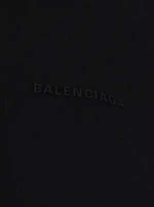 Balenciaga Balloon Logo Zip Hoodie - Black