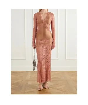 Rabanne Lace Panel Long Dress