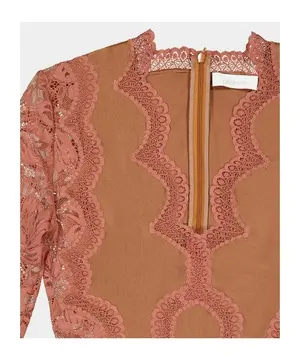 Rabanne Lace Panel Long Dress