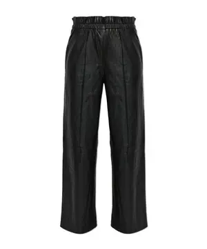ALLSAINTS Ruffled Waist Leather Trousers