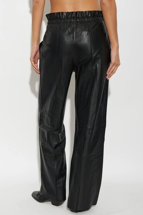 ALLSAINTS Ruffled Waist Leather Trousers