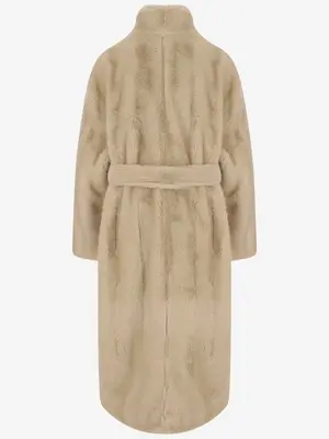 THE FRANKIE SHOP Camel Ravello Robe Coat