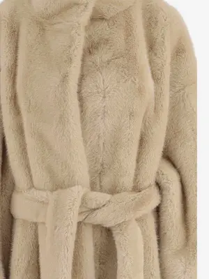 THE FRANKIE SHOP Camel Ravello Robe Coat