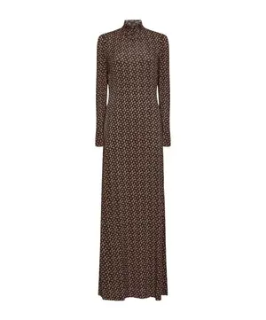 Rabanne High Neck Floral Maxi Dress