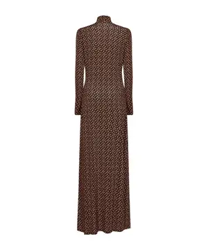 Rabanne High Neck Floral Maxi Dress