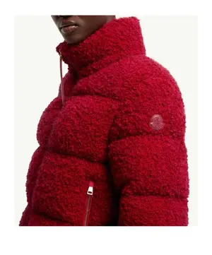 Moncler Trascendance Tweed Short Down Jacket - Red