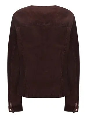 7 For All Mankind Corduroy Round Neck Jacket - Black