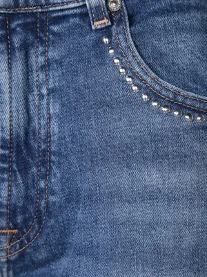 7 For All Mankind Studded Wide Leg Jeans