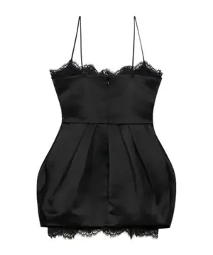Blumarine Lace-trim Balloon Mini Dress