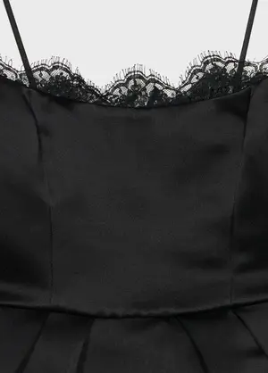 Blumarine Lace-trim Balloon Mini Dress
