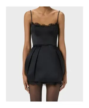 Blumarine Lace-trim Balloon Mini Dress