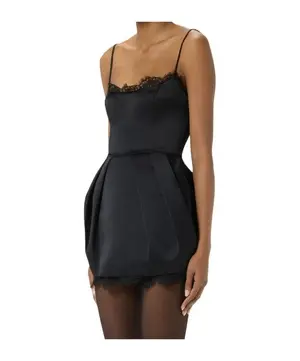 Blumarine Lace-trim Balloon Mini Dress