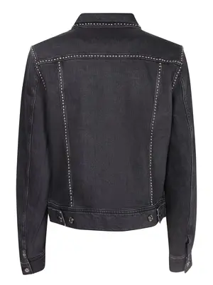 7 For All Mankind Studded Denim Jacket - Black