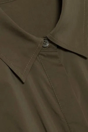 Simkhai Jazz Pintucked Cotton-blend Poplin Midi Shirt Dress - Green