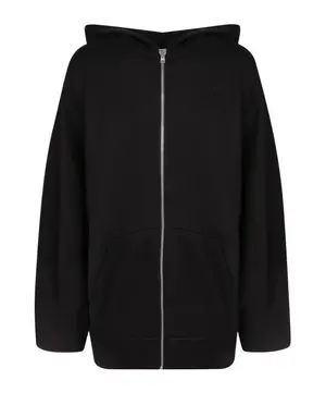 7 For All Mankind Oversized Zip-up Hoodie - Black