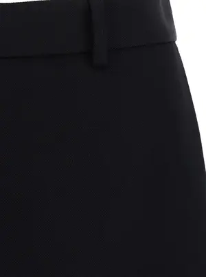 Balenciaga Twill Pleated Midi Skirt