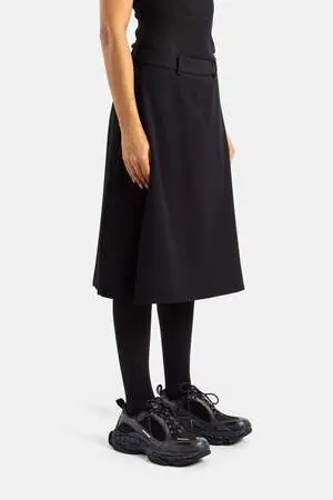 Balenciaga Folded Midi Skort Shorts