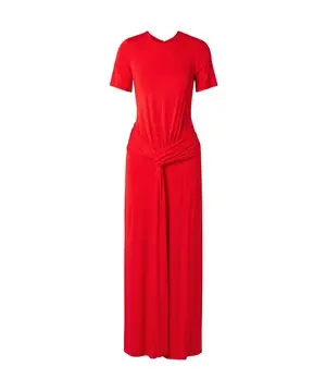 Simkhai Nalani Tie-front Draped Stretch-jersey Gown