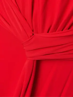 Simkhai Nalani Tie-front Draped Stretch-jersey Gown