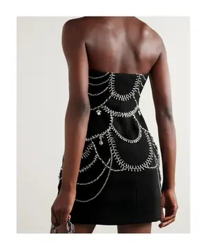 Simkhai Arta Strapless Crystal-embellished Cady Mini Dress