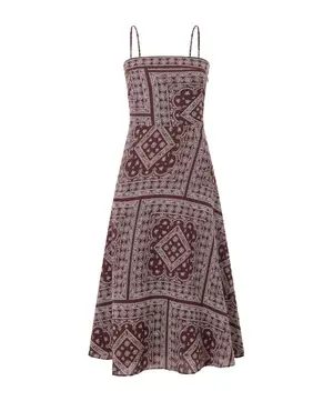 Veronica Beard Kitt Printed Cotton-blend Voile Midi Dress - Multi-color