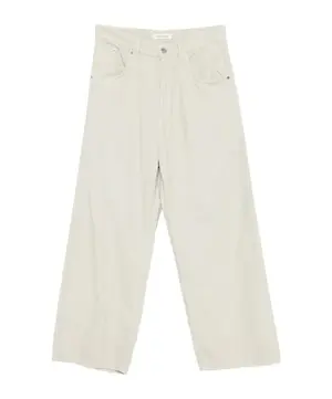 SUNFLOWER Corduroy Wide-leg Trousers - Ivory