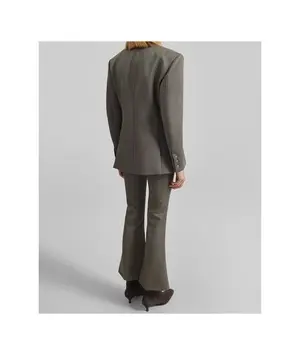 THE FRANKIE SHOP Jade Wool Double-breasted Blazer - Beige