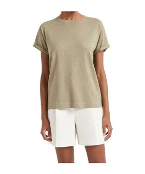 Brunello Cucinelli Short Sleeve Top - Olive