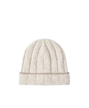 Brunello Cucinelli Cashmere Beanie - White