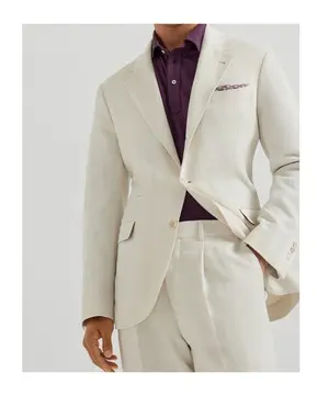 Brunello Cucinelli Chevron Deconstructed Blazer - Off White