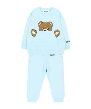 Moschino Long-sleeve Sweatshirt And Sweatpants 2-piece Set - Light Blue