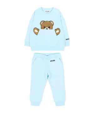 Moschino Long-sleeve Sweatshirt And Sweatpants 2-piece Set - Light Blue