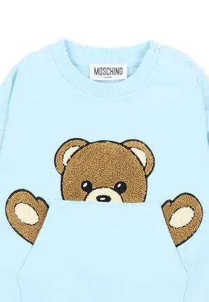 Moschino Long-sleeve Sweatshirt And Sweatpants 2-piece Set - Light Blue