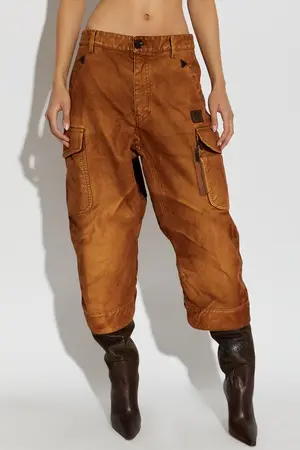 Dsquared2 Carpenter2 Weathered Suede Pants - Brown