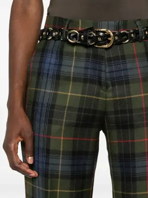 Etro Tartan-check Straight-leg Trousers