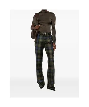 Etro Tartan-check Straight-leg Trousers