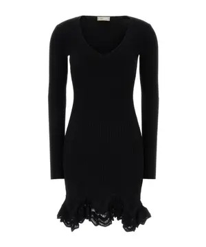 Blumarine Knit Mini Dress - Black