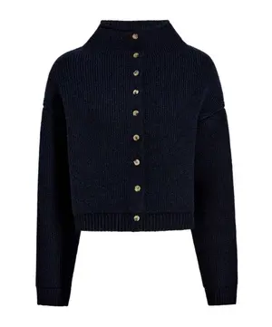 Khaite Marjorie Cardigan - Deep Navy Blue