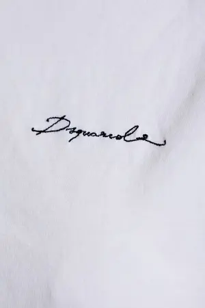 Dsquared2 Logo-embroidered Puff-sleeve T-shirt - White