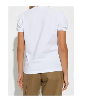 Dsquared2 Logo-embroidered Puff-sleeve T-shirt - White