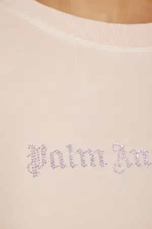 Palm Angels Rhinestone Logo Sweatshirt