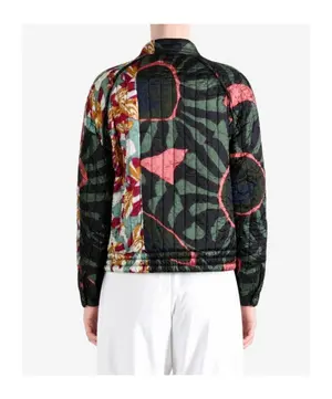 Dries Van Noten Marbled Clay Border Print Fluid Coat