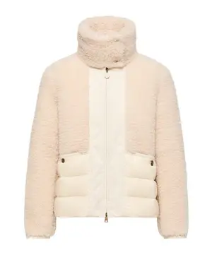 Moncler Moncler Glorieux Panelled Down Jacket Ivory