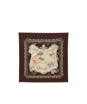 Zimmermann Printed Silk Square 70 - Plum