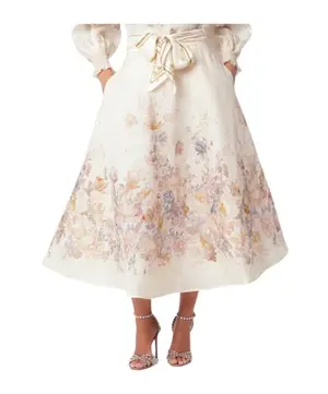 Zimmermann Ascent Cprinted Skirt - Cream