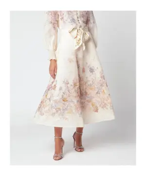 Zimmermann Ascent Cprinted Skirt - Cream