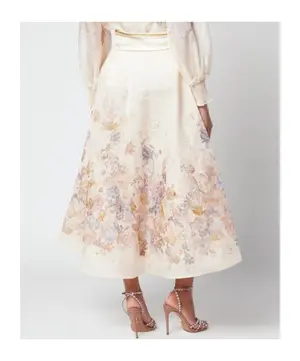 Zimmermann Ascent Cprinted Skirt - Cream